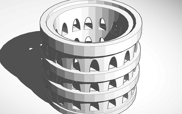 3D design Roman Colosseum - Tinkercad
