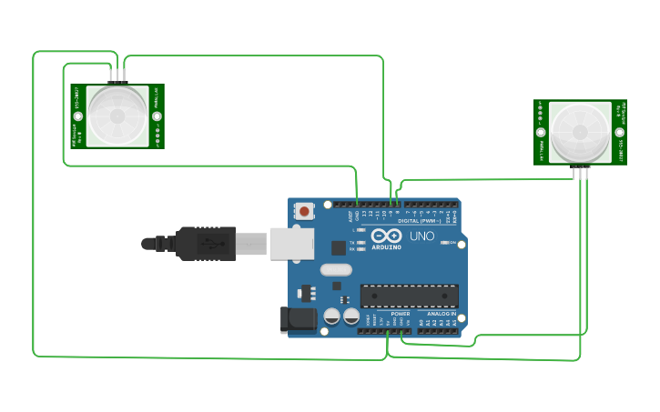 Circuit Design Visitor Counter Tinkercad