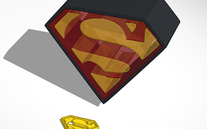 3D design SUPERMAN Stain Glass | Tinkercad