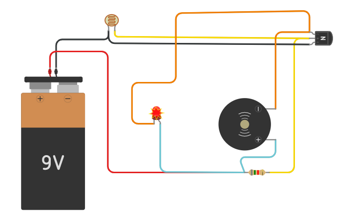 Circuit design LASER LIGHT SECURITY SYSTEM - Tinkercad