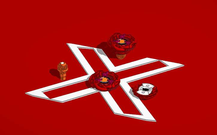 3D design Beyblade X/UX Phoenix Rudder - Tinkercad