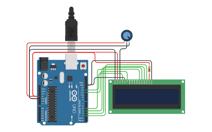Circuit Design Connection Lcd Display Tinkercad
