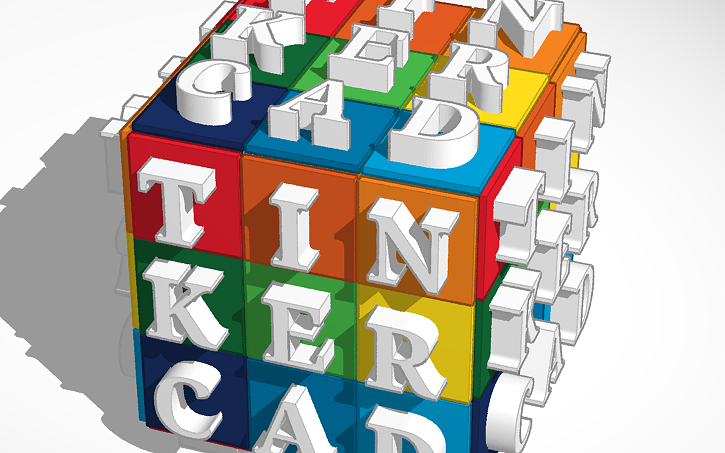 3D design Tinkercad Cube - Tinkercad