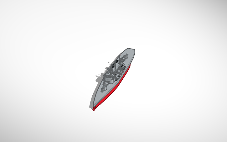 3D design HMS Vanguard - Tinkercad
