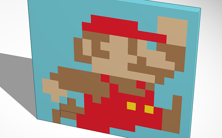 3D design 2d Retro Mario | Tinkercad
