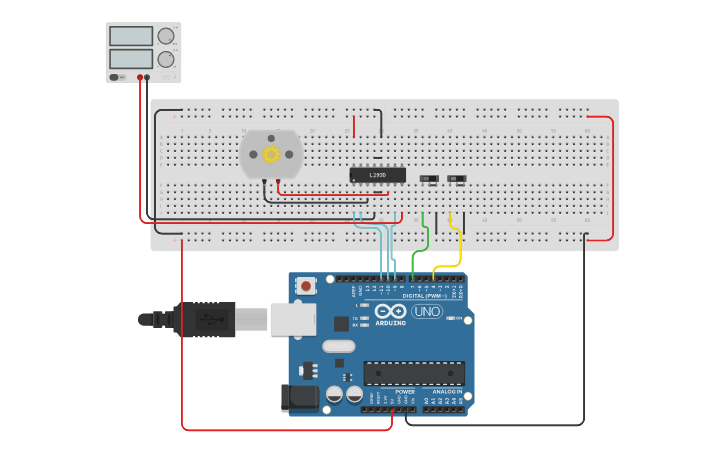 Circuit design Silnik v12 - Tinkercad