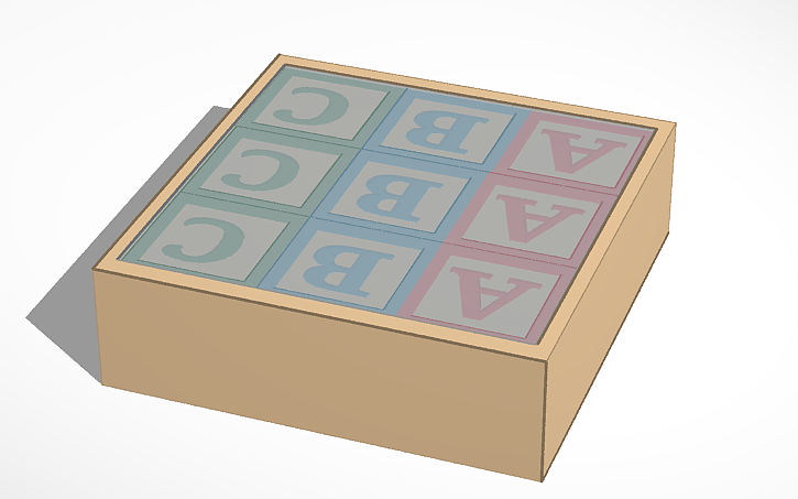 3D design ABC's Stacking Blocks (TinkerTogether) - Tinkercad