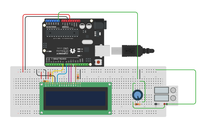 Circuit Design Ampere Meter Tinkercad