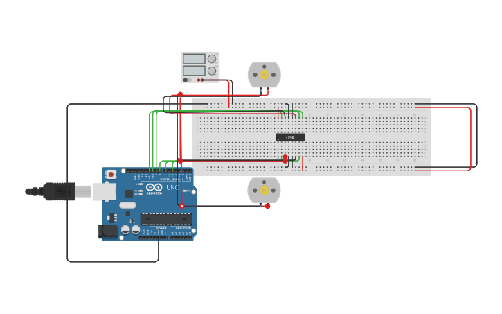 Circuit design Differential drive models | Tinkercad