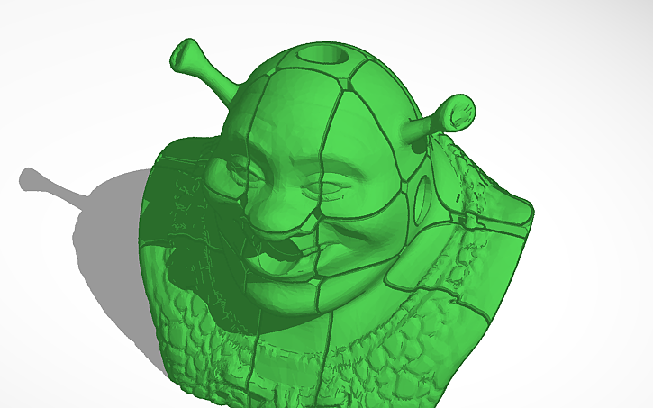3D design Shrek Rubik's Cube - Tinkercad