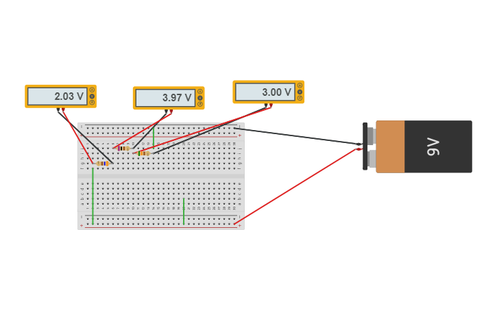 Circuit Design Circuito Serie Componente Practico Voltaje Tinkercad 