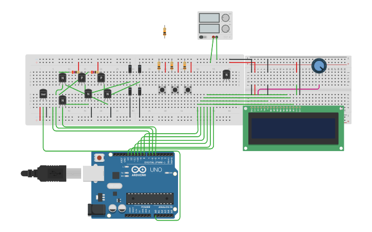 Circuit design puente H | Tinkercad