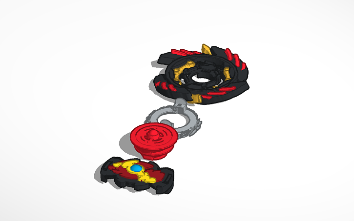 3D design Beyblade Burst Venom Devolos D5 - Tinkercad