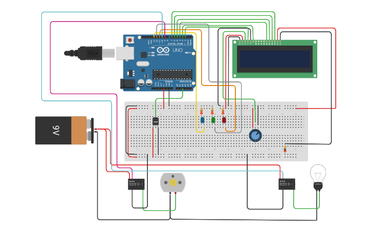 Circuit design Temperature sensor - Tinkercad