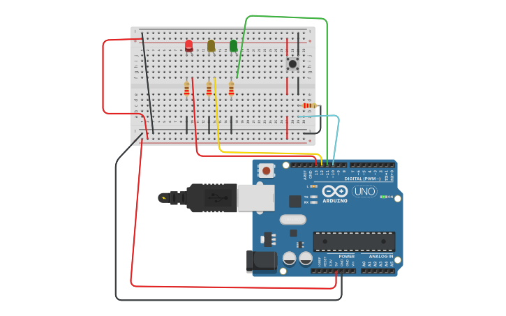 Circuit design Ejercicio A Arduino Cristian Martínez - Tinkercad
