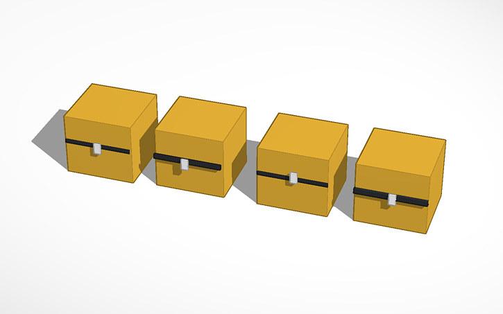 3D design minecraft chests | Tinkercad