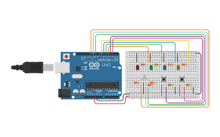 Circuit design Aula 10 - Projeto | Tinkercad
