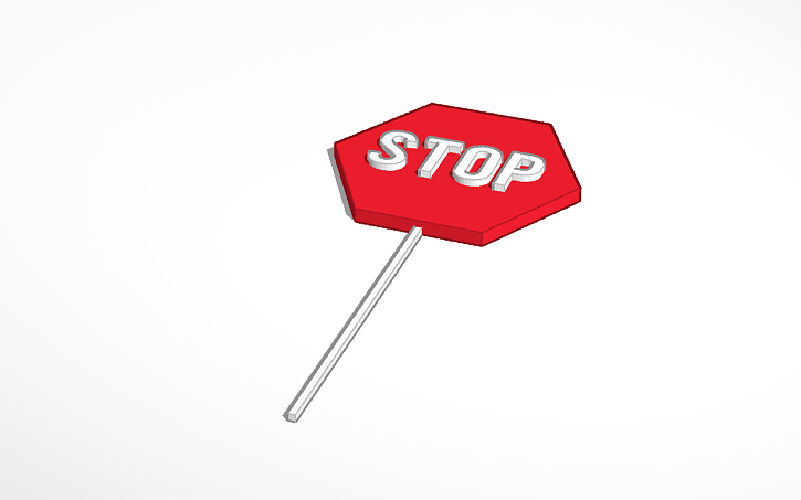 3D design stop sign - Tinkercad