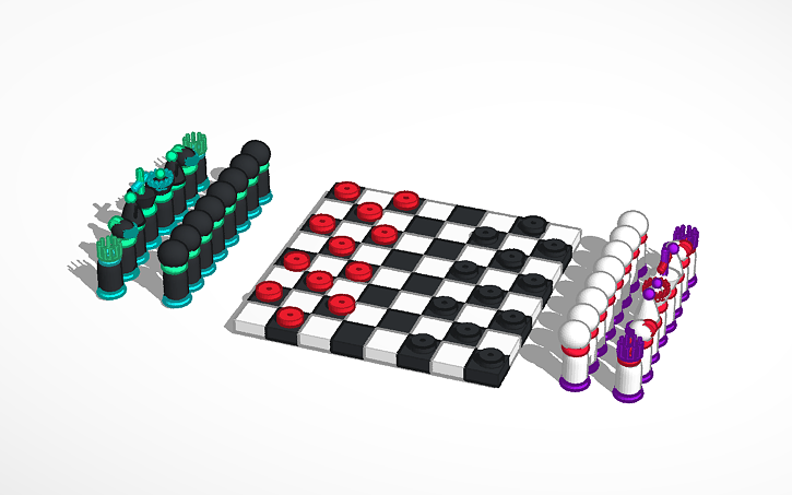 3D design Chess/Checkers | Tinkercad