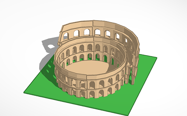 3D design Coliseo Romano - Tinkercad