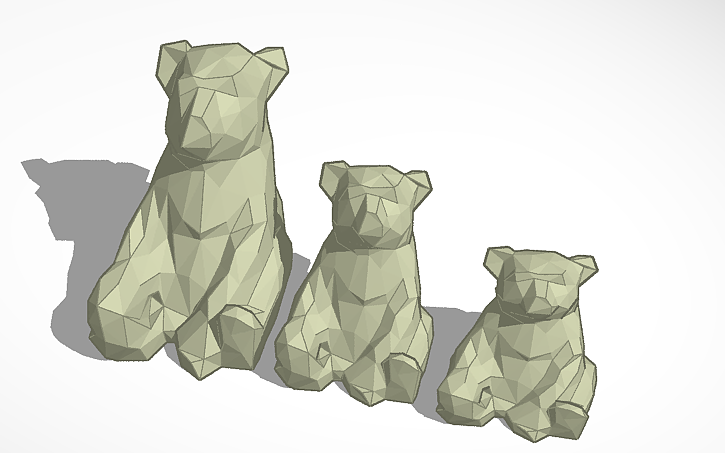 3D design The 3 little bears - Tinkercad