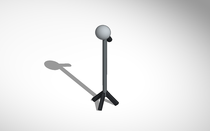 3D design mic and stand - Tinkercad