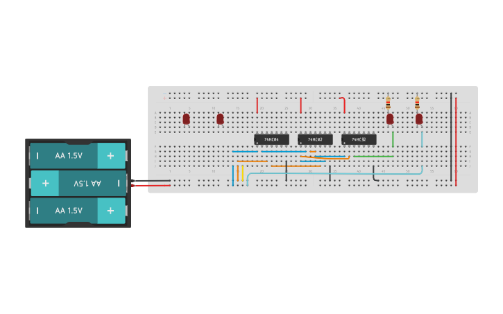 Circuit design SR latch 4 - Tinkercad