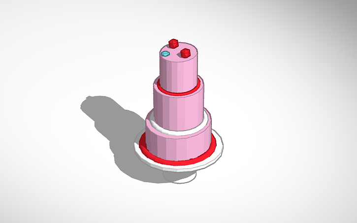 3D design wedding cake | Tinkercad