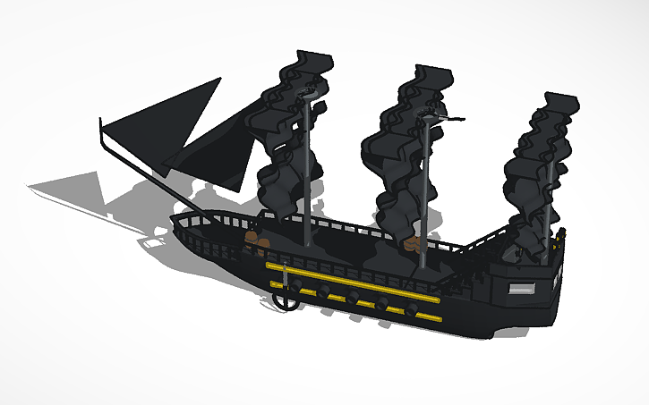 3D design (work in progress)Pirate ship - Tinkercad