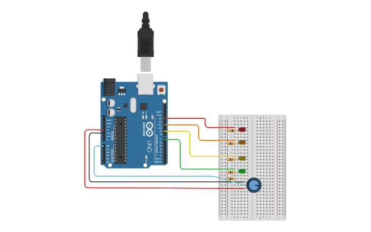 Circuit design L5 Analog Read and Serial Number | Tinkercad