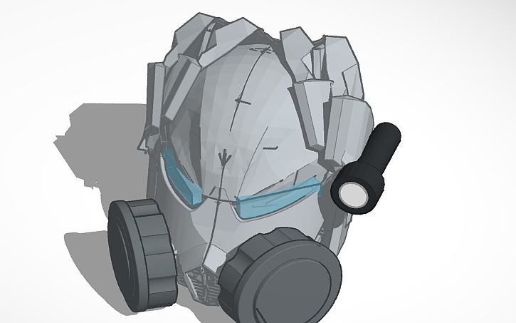 3D design mask helmet and gas mask - Tinkercad