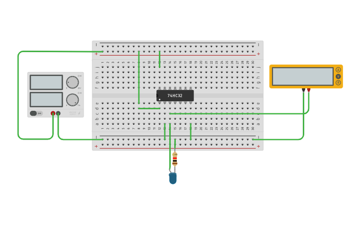 Circuit design OR GATE - Tinkercad