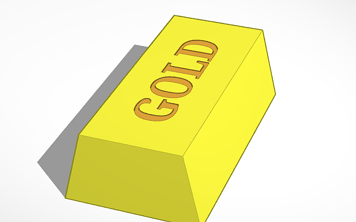3D design $$$ Gold Bar $$$ - Tinkercad