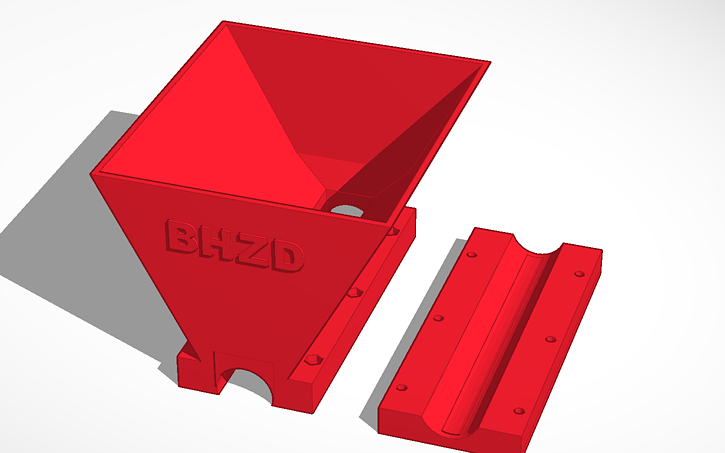 3D design Extruder hopper V6 - Tinkercad
