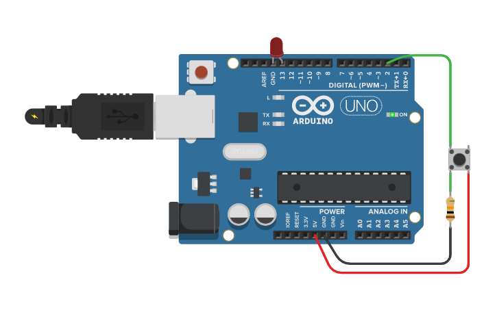 Circuit design Serial Monitor Example - Tinkercad