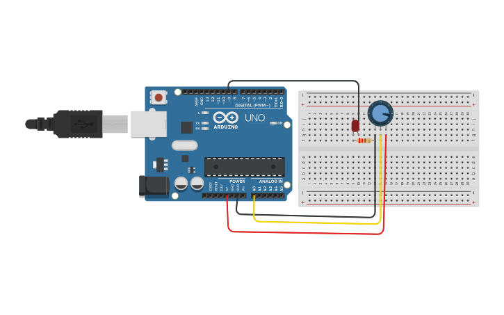 Circuit Design Tutorial 6 Ejercicio 1 Tinkercad