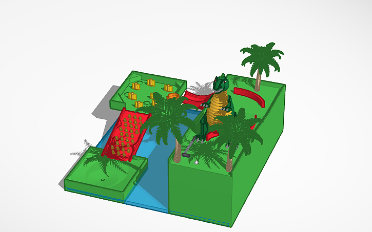 3D design Mini golf dorky fiberglass dinosaur - Tinkercad