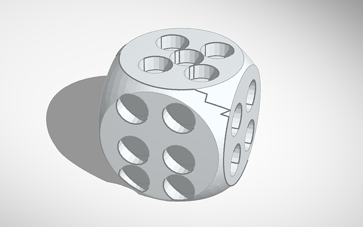 3D design Rolling Die - Tinkercad
