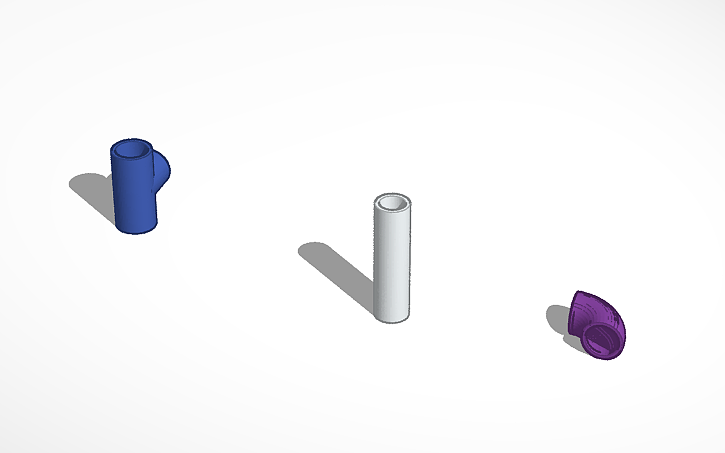 3D design 1" ID PIPE AND PVC FITTINGS - Tinkercad