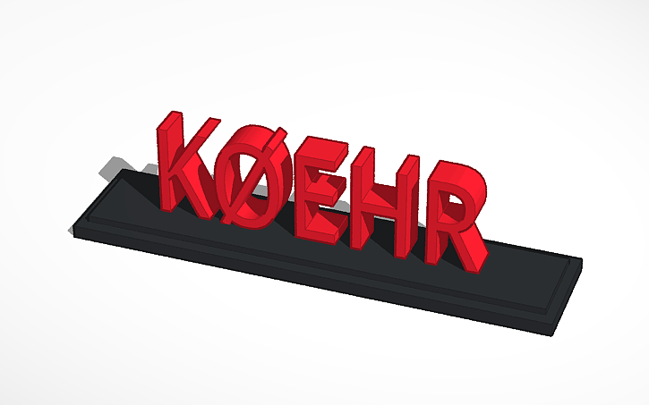 3D design Ham Callsign Desk Plaque | Tinkercad