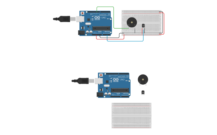 Circuit Design Sensor De Temperatura Con Buzzer Tinkercad