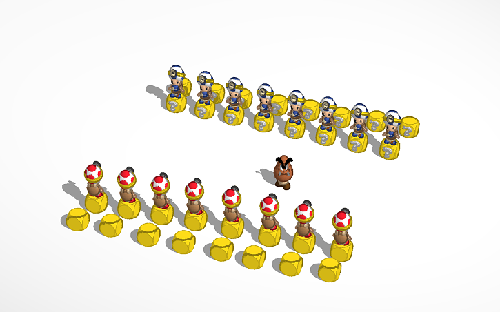3D design mario chess set - Tinkercad