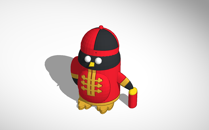3D design Chinese Pope Peter Penguin - Tinkercad