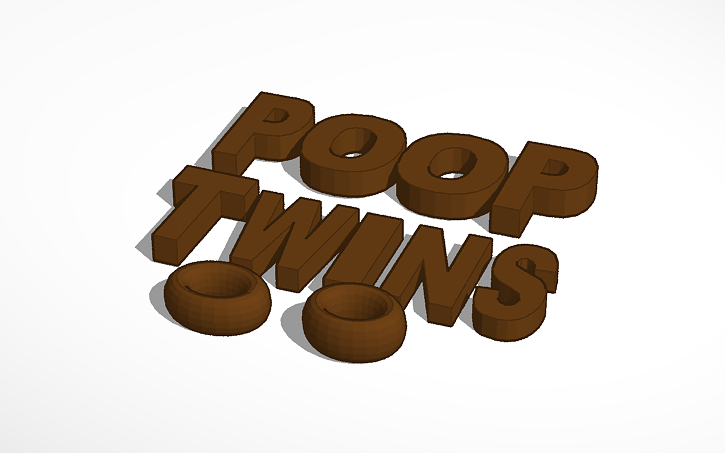 3D design Poop Twins!!! | Tinkercad