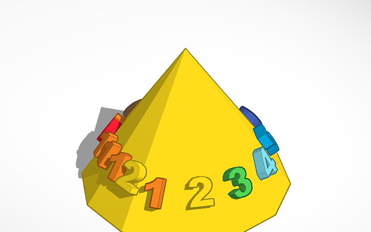 3D design pyramid with numbers | Tinkercad