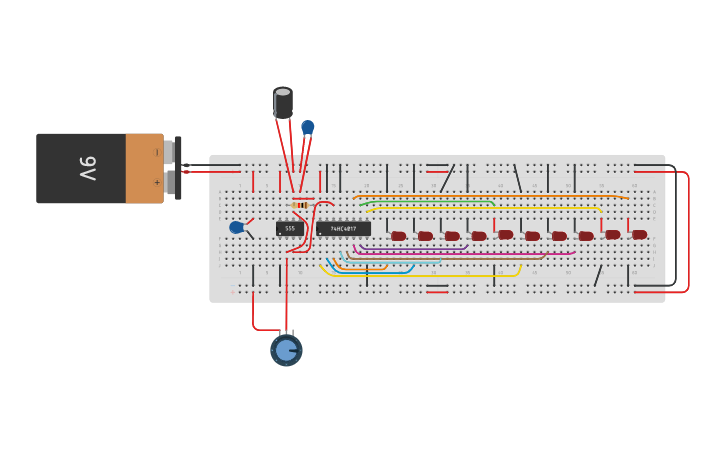 Circuit design DLOG Final Circuit - Tinkercad