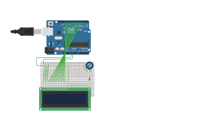 Circuit design Copy of lcd | Tinkercad