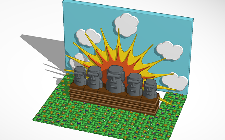 3D design Moai Statues - Tinkercad
