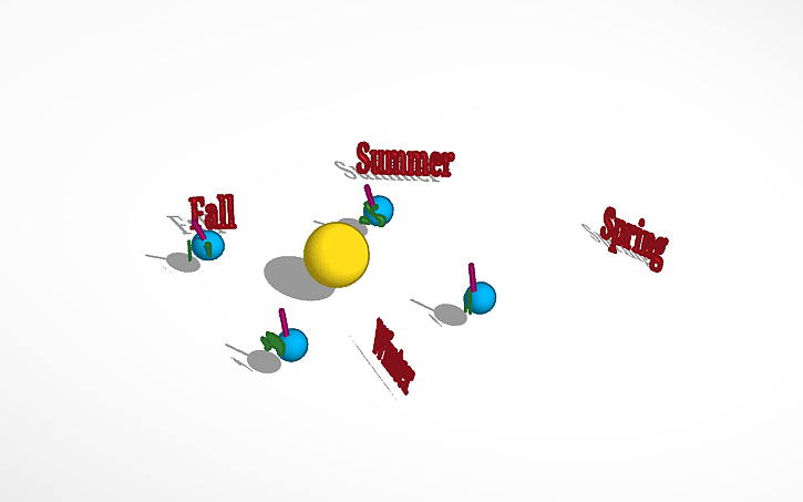 3D design Earth's Rotation 3D - Tinkercad