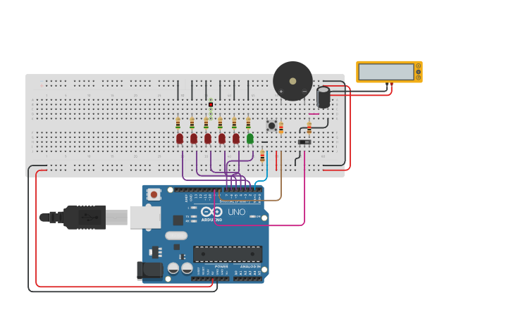 Circuit design Ultimate 3 minutes timer - Tinkercad